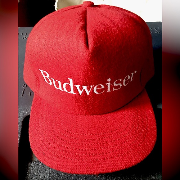 Budweiser | Accessories | Rare Red Wool Vintage Budweiser Cap From The ...